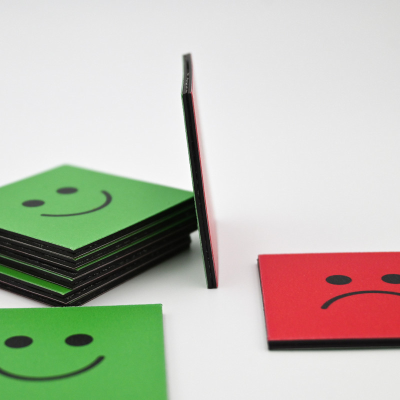 Magnet Smiley Recto Verso - 3 Formats - Livraison 72h